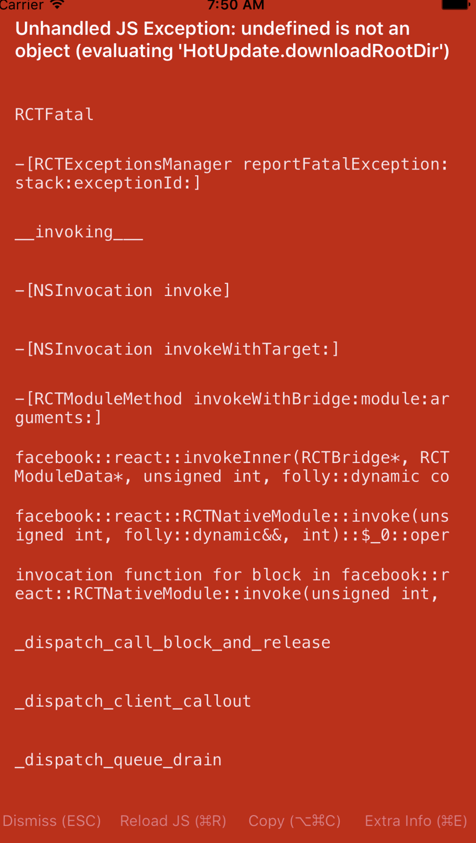 Rn引入react Native Update之后出现cannot Read Property Downloadrootdir Of Undefined · Issue 150