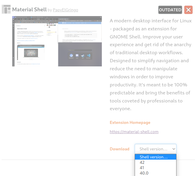 Update for Gnome 43 · Issue #889 · material-shell/material-shell · GitHub