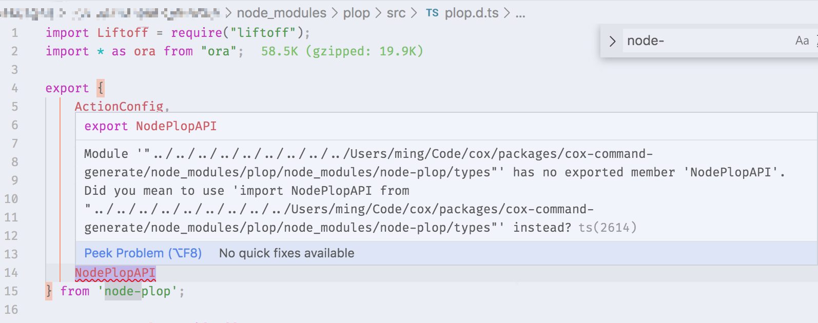 NodePlopAPI no export · Issue #221 · plopjs/plop · GitHub