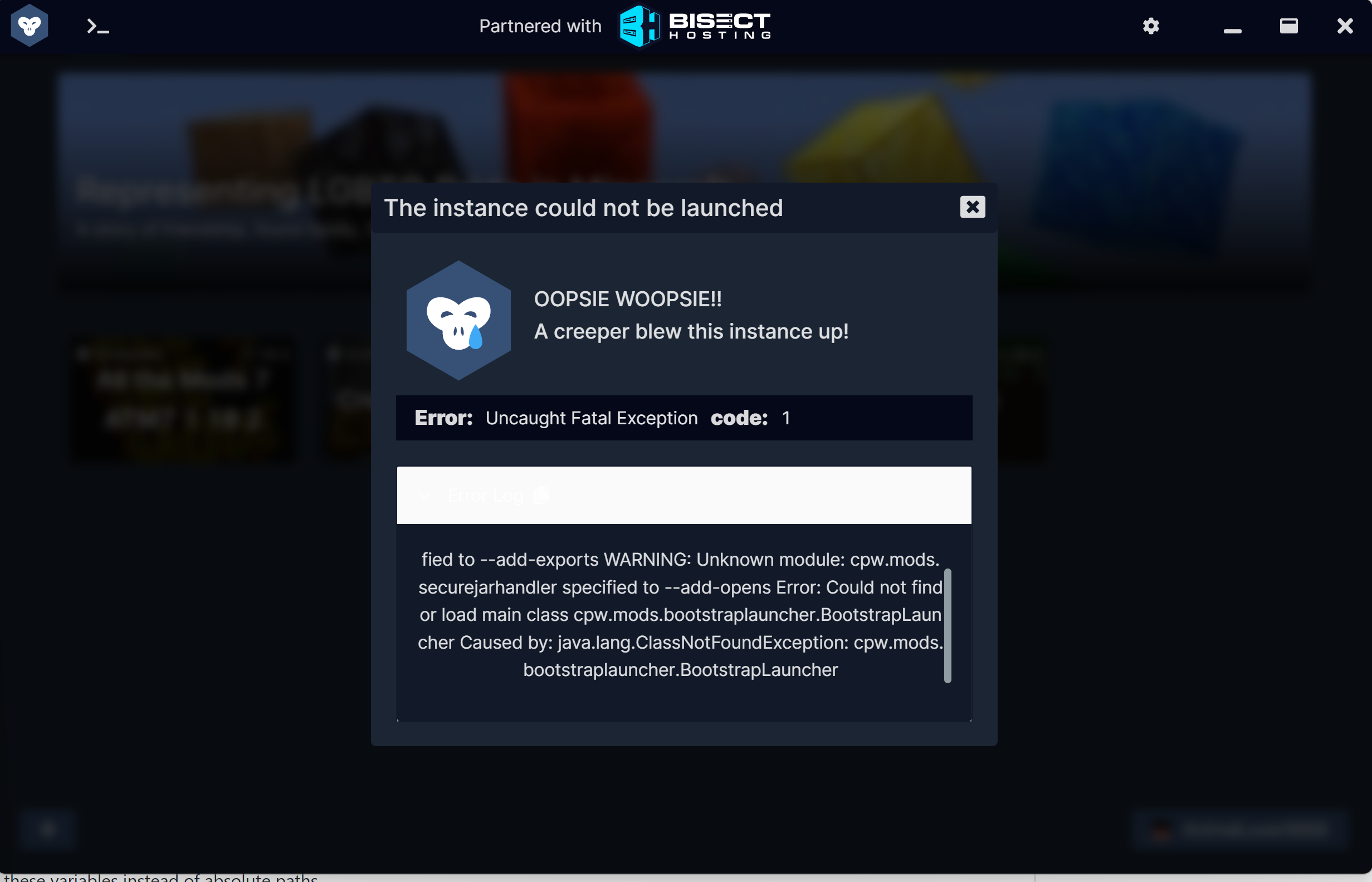 Can't launch modpack · Issue #1437 · gorilla-devs/GDLauncher · GitHub