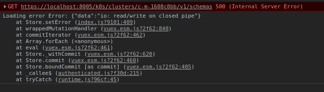 Error when accessing cluster explorer for a freshly created cluster ...