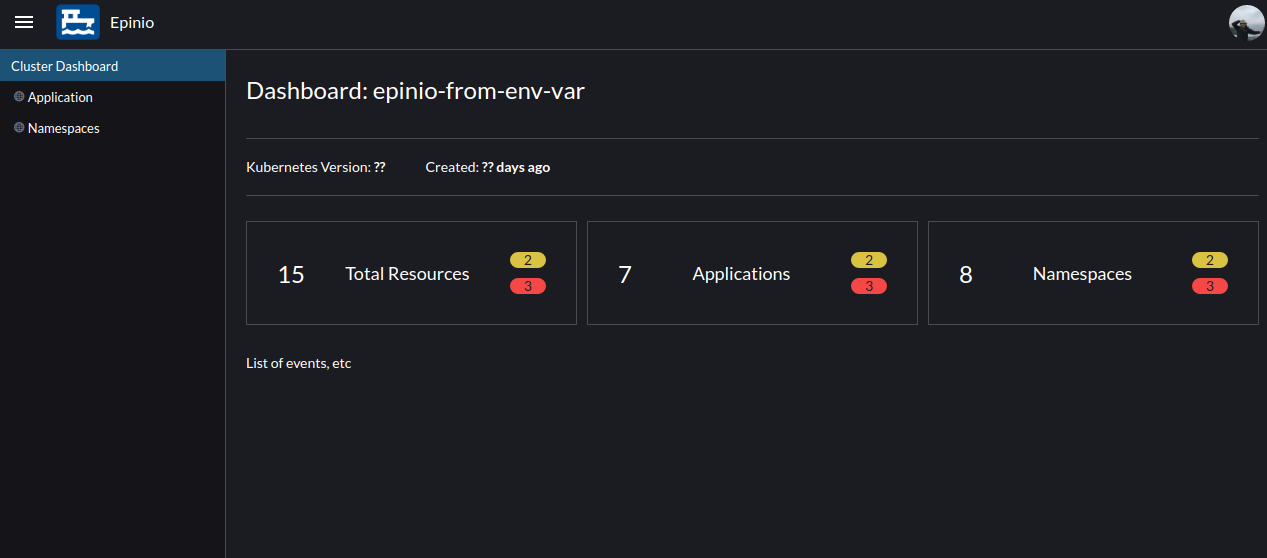 Epinio Instance Dashboard Page · Issue #17 · epinio/ui · GitHub