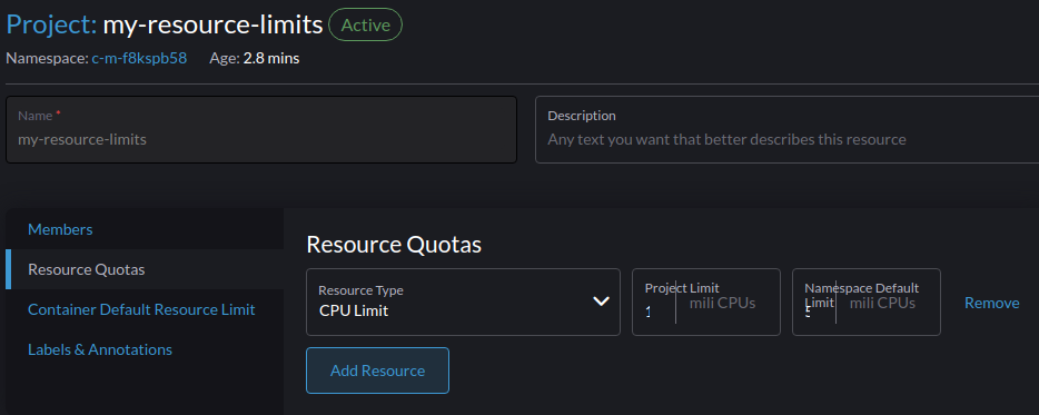 Project Resource Quota tab does not scale well · Issue #4440 · rancher/dashboard · GitHub