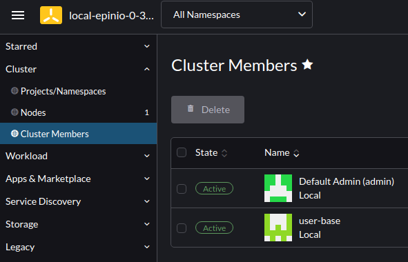 Move `cluster Members` List Out Of Rbac · Issue 4985 · Rancher