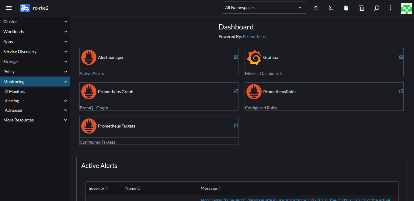 Monitoring Dashboard Has Suffered Pixel Rot · Issue 7761 · Rancher Dashboard · Github