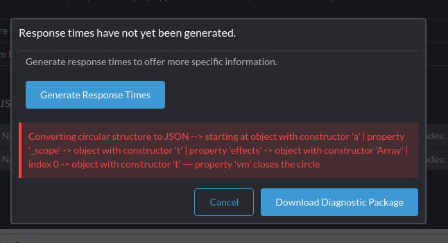 Download of Diagnostic Package fails · Issue #9463 · rancher/dashboard · GitHub