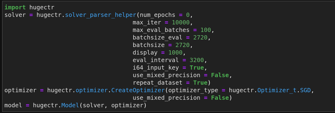 [BUG] Kernel dies when call hugectr.model() · Issue #222 · NVIDIA-Merlin/HugeCTR · GitHub