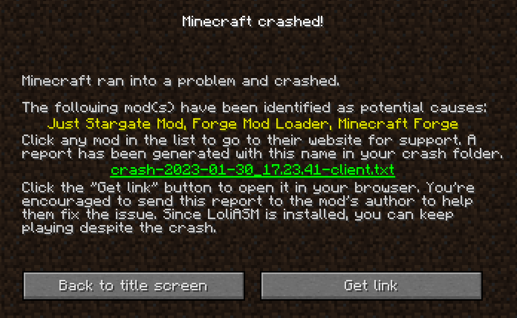 Crash: Crash while on main menu. · Issue #219 · Tau-ri-Dev/Mod-JSG-1.12 ...
