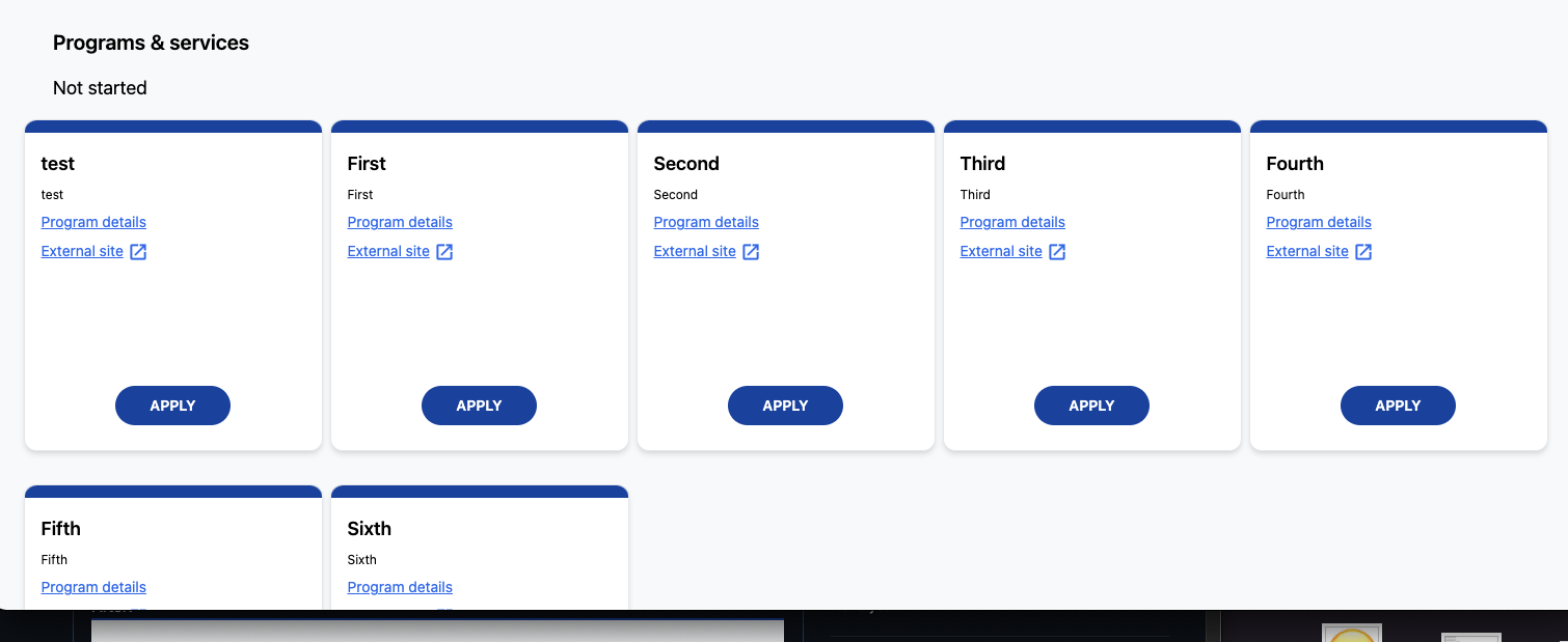 Applicant-facing program list cards overlap on smaller screen sizes · Issue #3492 · civiform ...