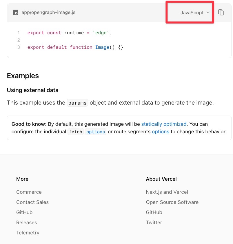 Docs: The example of open-graph image using external data to generate the image under JavaScript ...
