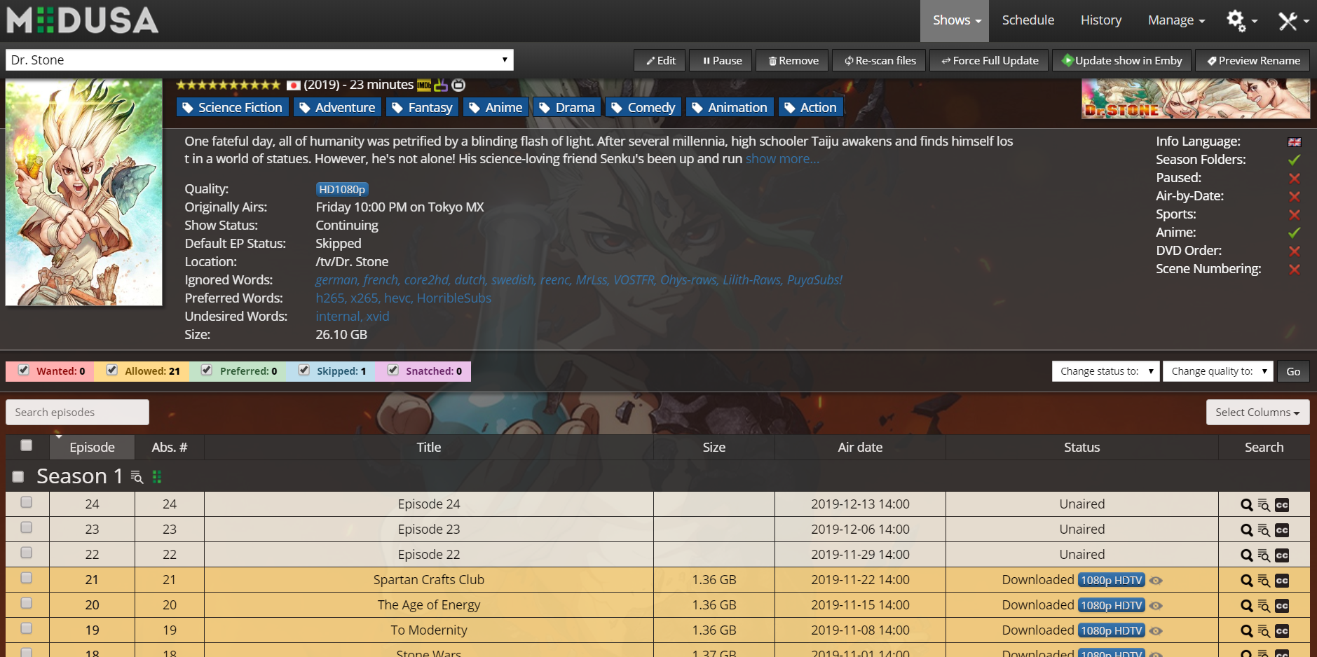 Preferred quality episodes displayed as Allowed quality · Issue #7398 · pymedusa/Medusa · GitHub