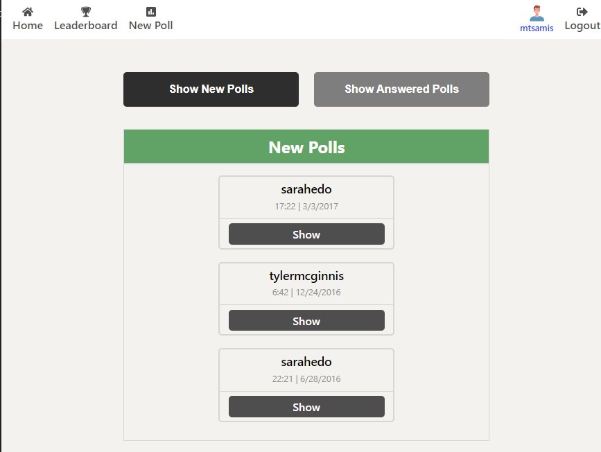 GitHub - youssef1405/Employee-Polls: A polls react app that allows ...
