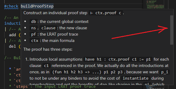 InfoView popups need scrollability · Issue #210 · leanprover/vscode-lean4 · GitHub