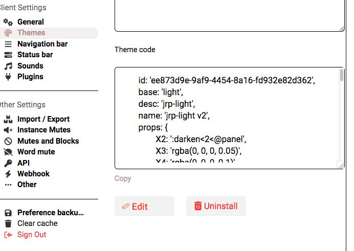 Theme management needs editing option · Issue #9460 · misskey-dev/misskey · GitHub