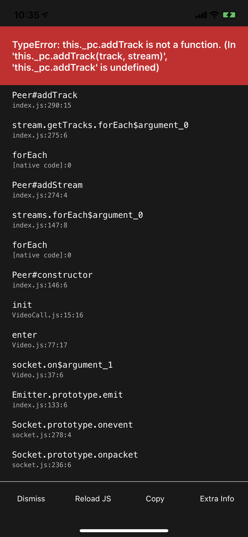 react native: this._pc.addTrack is undefined · Issue #647 · feross/simple-peer · GitHub
