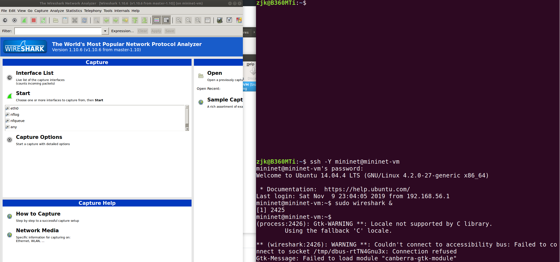 Wireshark GUI unusable · Issue #909 · mininet/mininet · GitHub