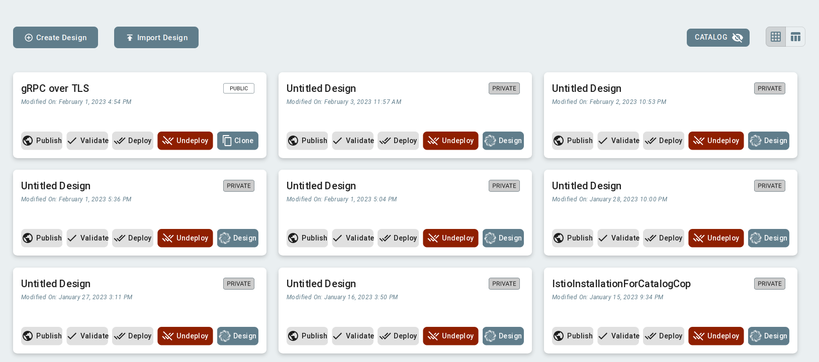 [UI] Meshery Designs - Catalog show/hide still show Public item · Issue #6999 · meshery/meshery ...