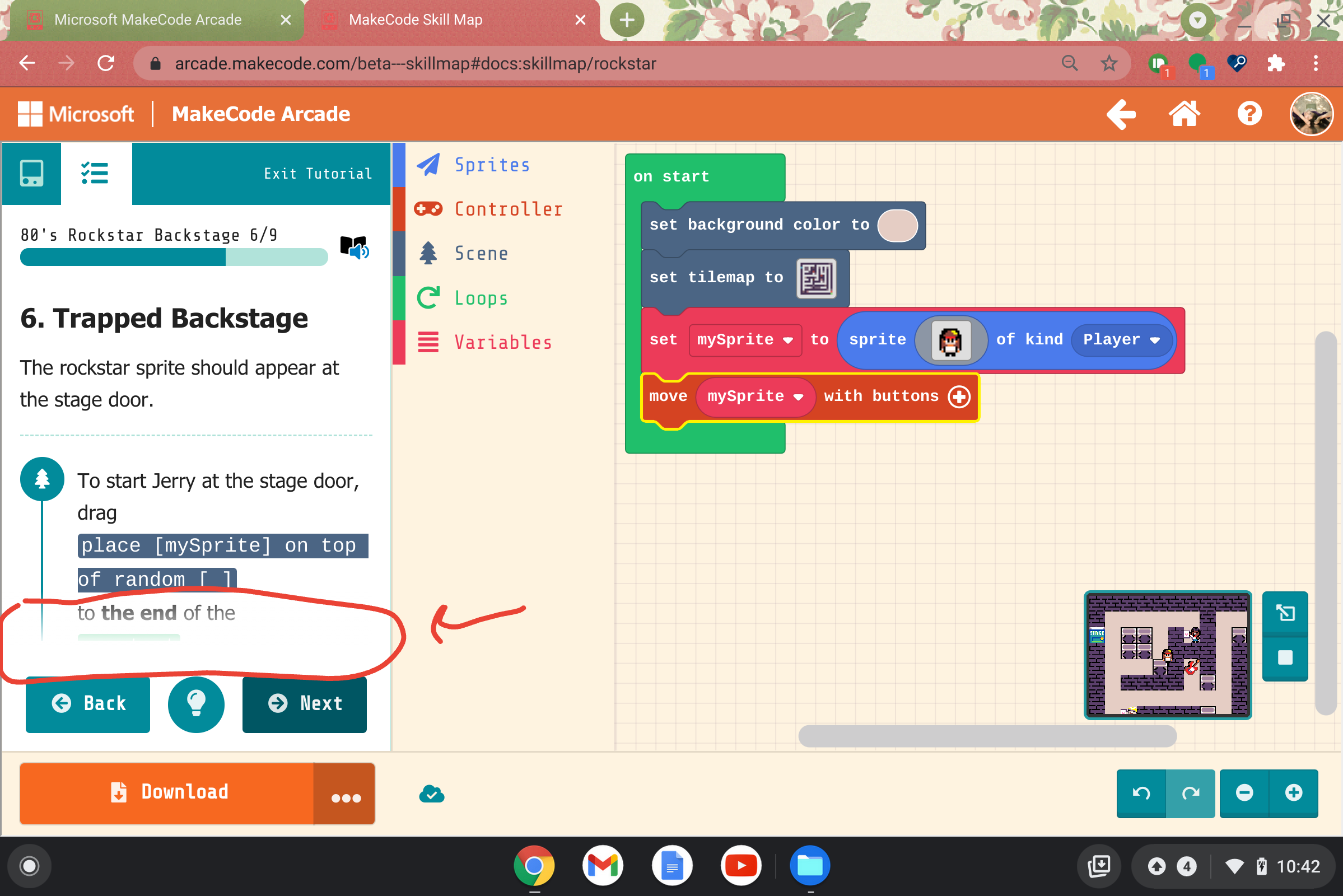 Can't scroll in tutorial sidebar on faded white part · Issue #4327 · microsoft/pxt-arcade · GitHub