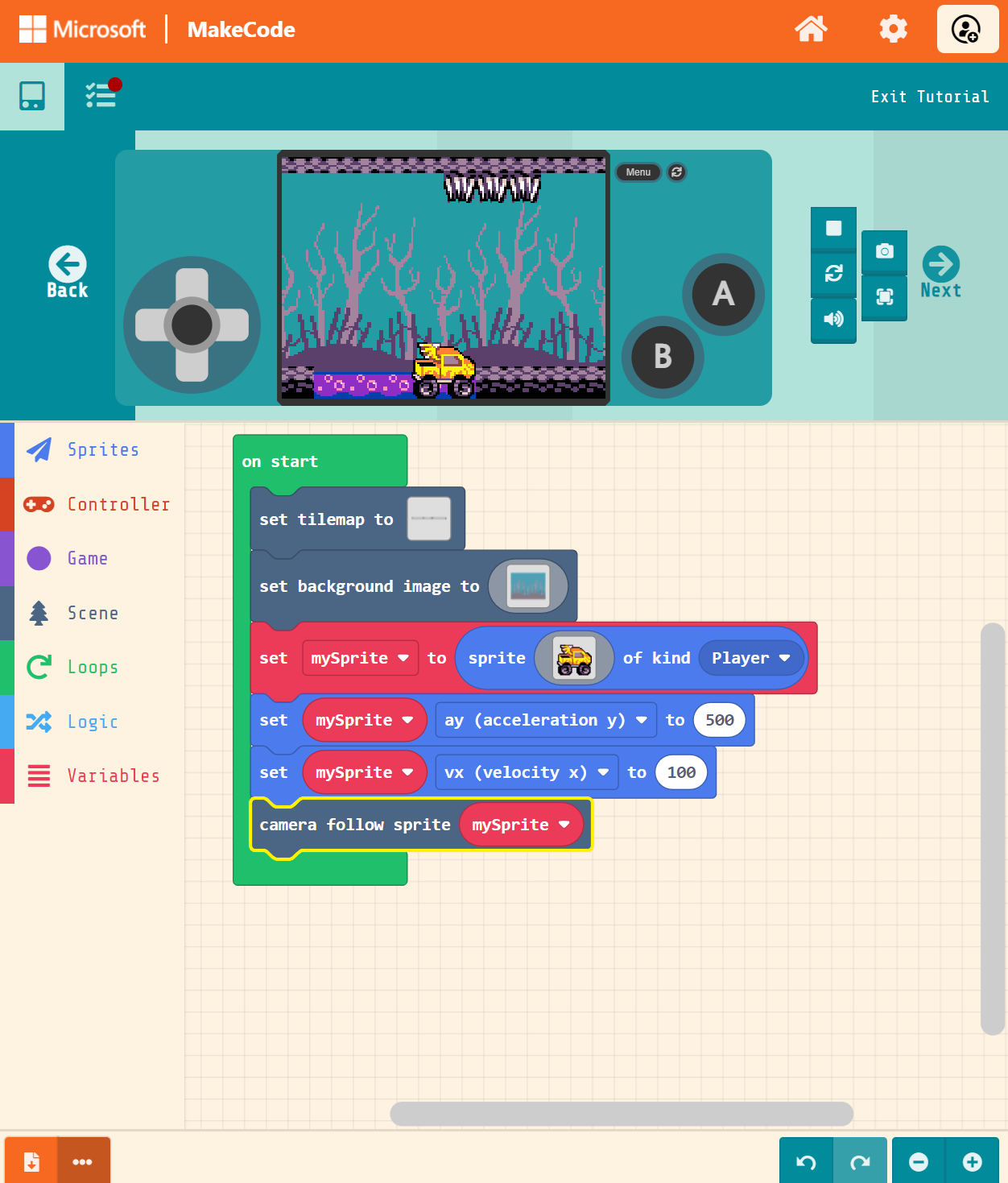 Buttons in vertical tutorial are too thick for simulator · Issue #4609 · microsoft/pxt-arcade ...