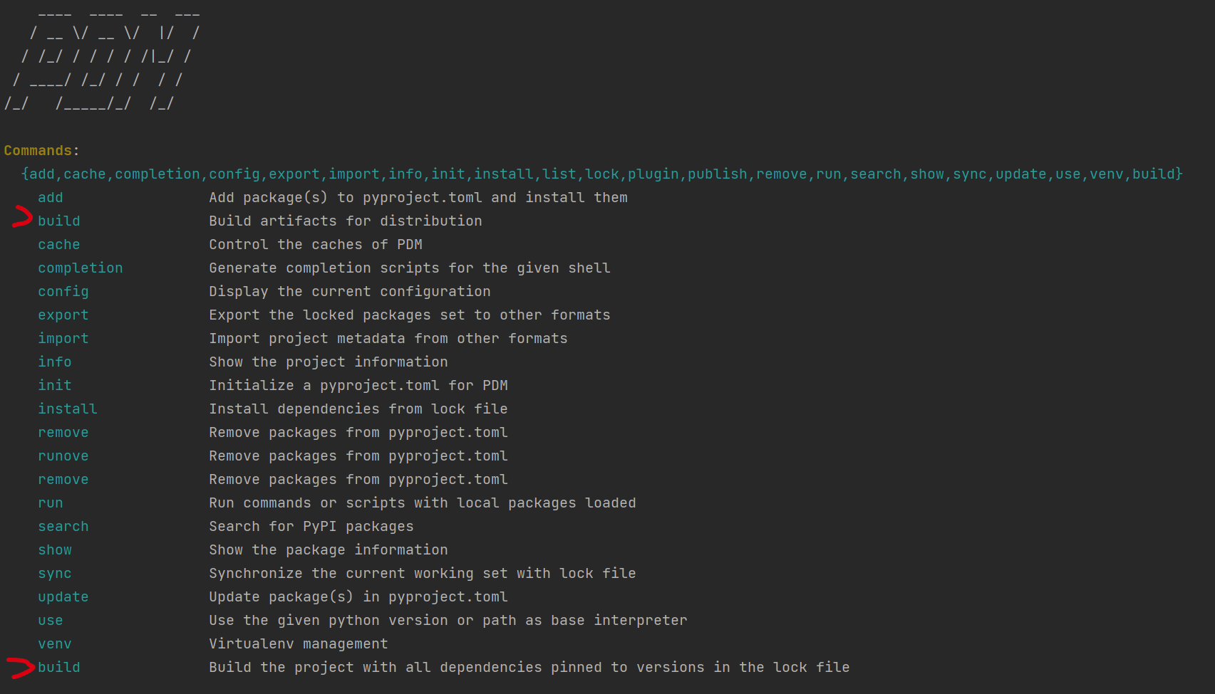 Build distributions with locked dependencies · Issue #1437 · pdm-project/pdm · GitHub
