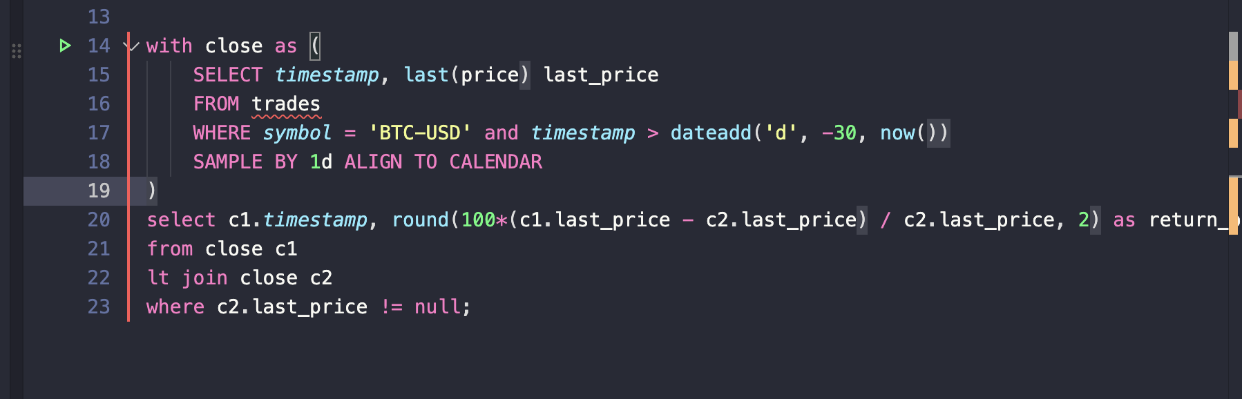 Add query highlights to editor by insmac · Pull Request #34 · questdb/ui · GitHub