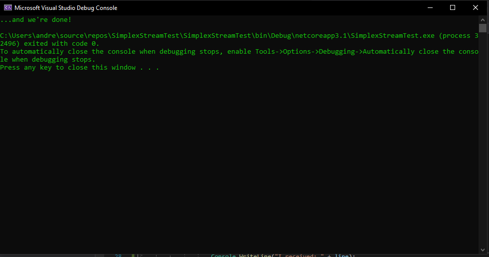 SimplexStream example in documentation does not run · Issue #259 · dotnet/Nerdbank.Streams · GitHub