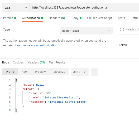 [v4] When trying to use "?populate=user.username" on REST API GET, Error: Invalid populate field ...