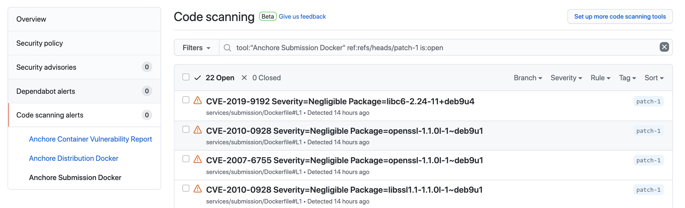 Uploading SARIF report generated with Anchore Scan Action will close ...