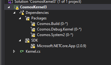 Could not load type 'Cosmos.Debug.Kernel.DebuggerFactory' from assembly 'Cosmos.Debug.Kernel ...