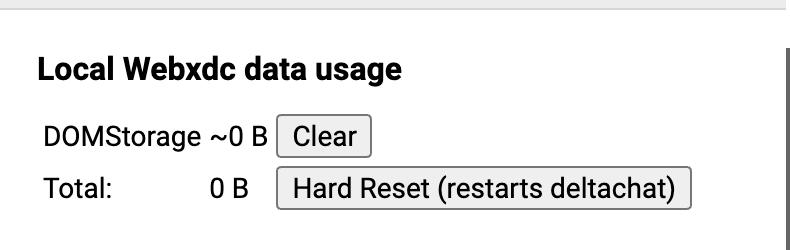 Webxdc storage settings · Issue #2638 · deltachat/deltachat-desktop · GitHub