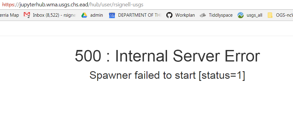 Internal Server Error: Spawner failed to start · Issue #17 · USGS-CMG/data-life-cycle-cloud ...