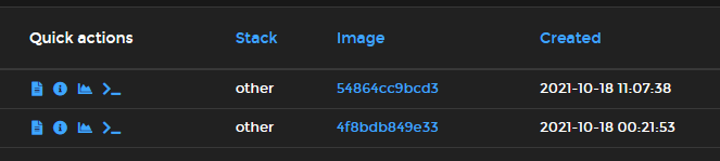 Containers created in an stack lose the image tag reference after an update to the stack ...