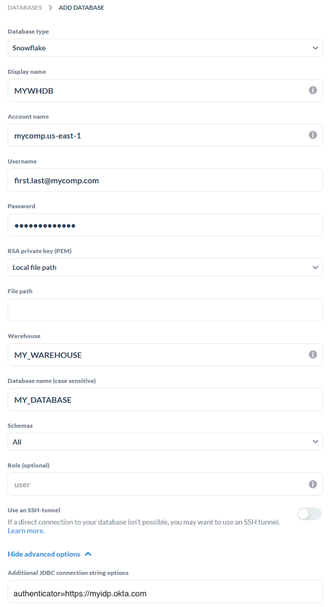 Snowflake connection using Federated Authentication SSO with Okta fails to connect because of ...