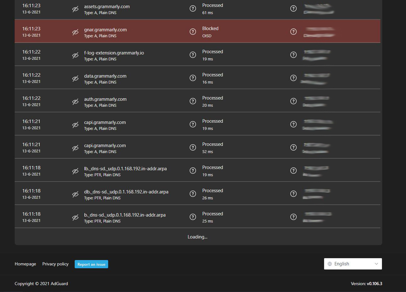 AdGuard Query log not fully loading · Issue #209 · themepark-dev/theme.park · GitHub