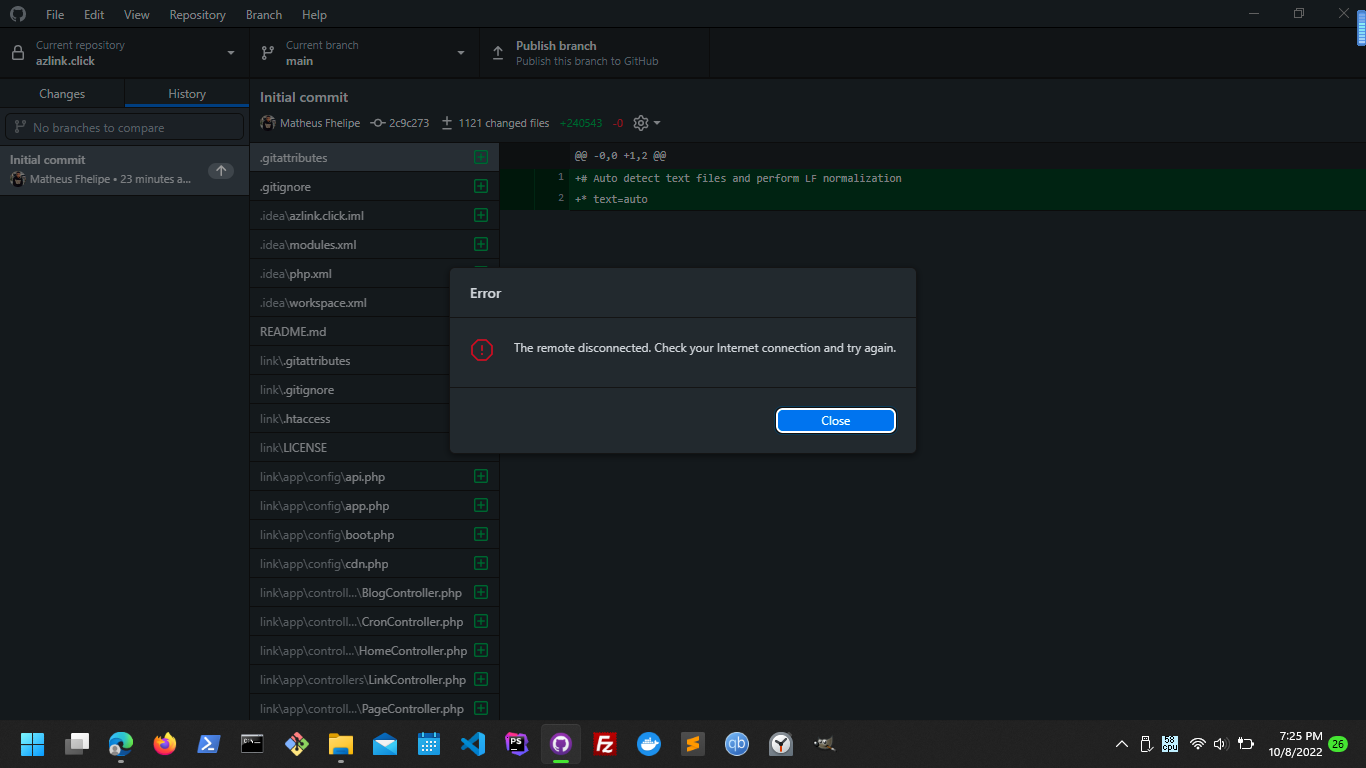 Parada inesperada do github desktop · Issue #15431 · desktop/desktop · GitHub