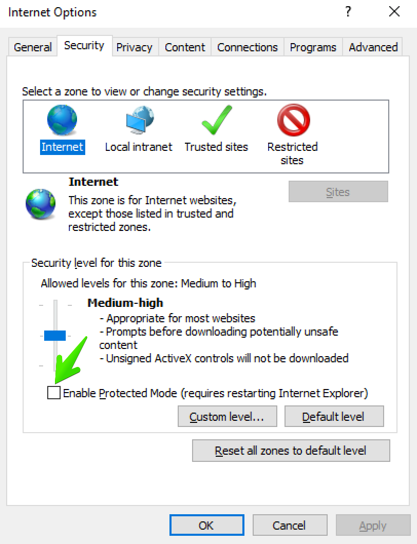 wiki suggestion for IE 11 configuration in Windows 10 · Issue #8211 · SeleniumHQ/selenium · GitHub