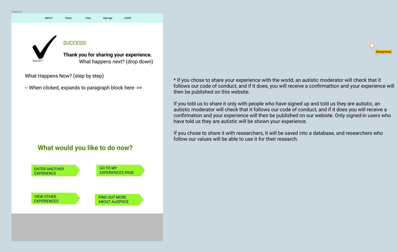 Create Confirmation - Navigation Screen · Issue #121 · alan-turing-institute/AutSPACEs · GitHub