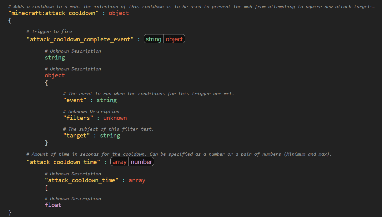 GitHub - SirLich/bedrock-schema-docs: Auto generated documentation from the Schemas by Blockception