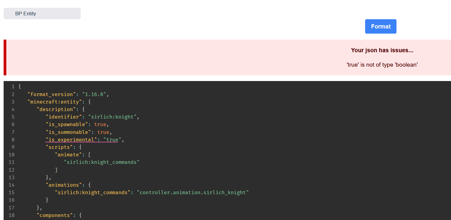 GitHub - Bedrock-OSS/bedrock-web-validator: Web-based schema validator for Minecraft Bedrock files.
