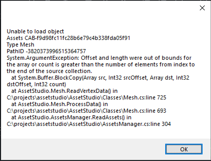 Import Error after v0.15.37 · Issue #787 · Perfare/AssetStudio · GitHub