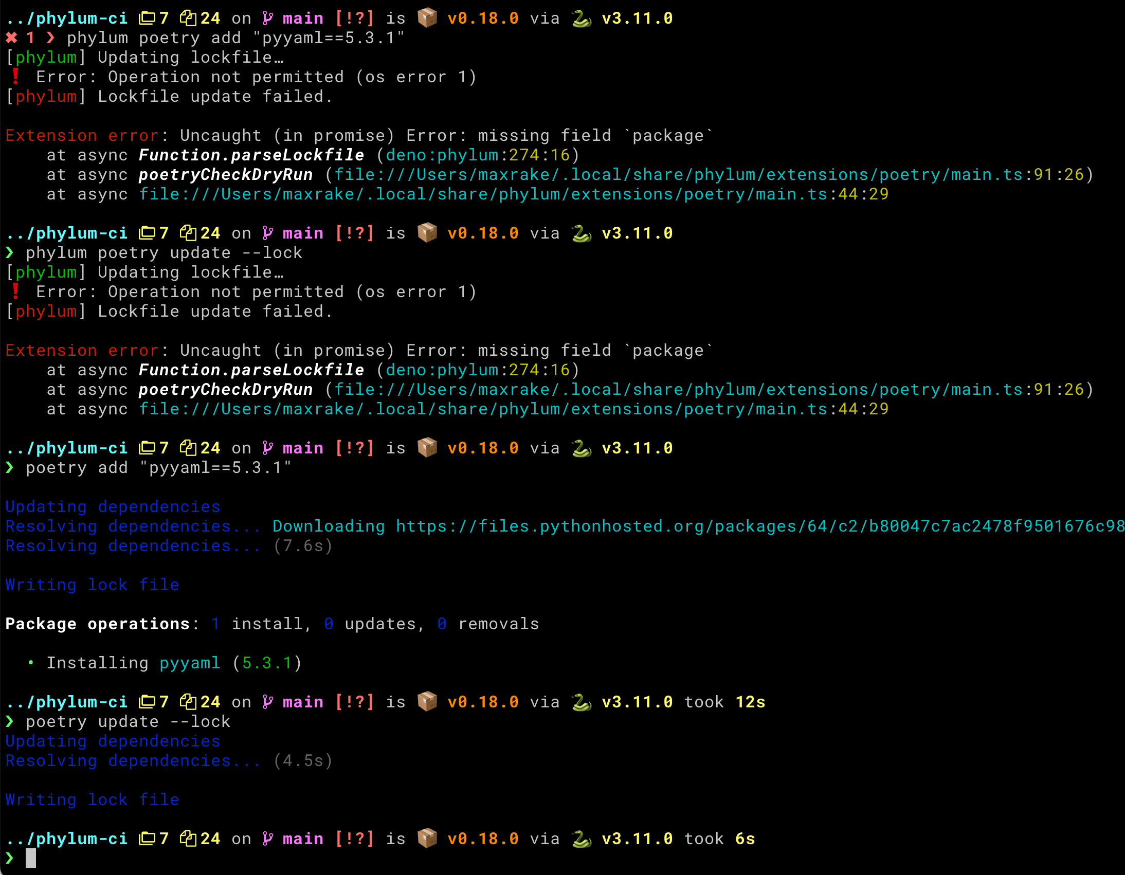 Poetry extension is broken · Issue #804 · phylum-dev/cli · GitHub