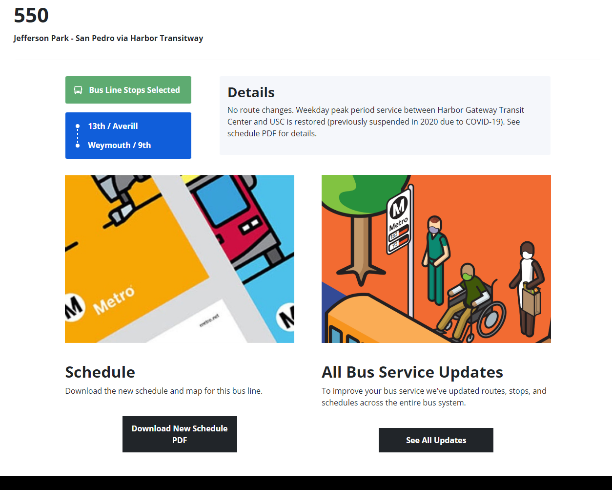 Line 550 stops added · Issue #47 · LACMTA/mybus · GitHub