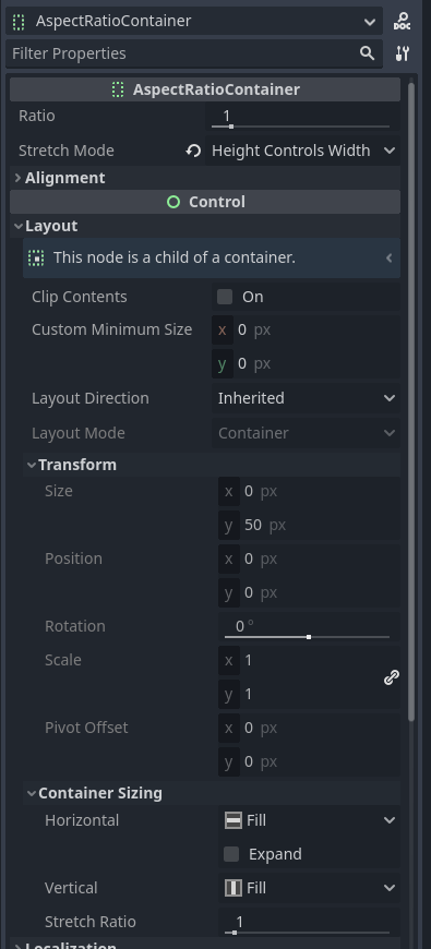AspectRatioContainer doesn't change its size · Issue #75169 · godotengine/godot · GitHub