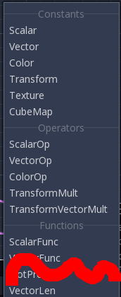 Visual Shader: Open context menu after releasing node's input/output "pin" · Issue #30085 ...