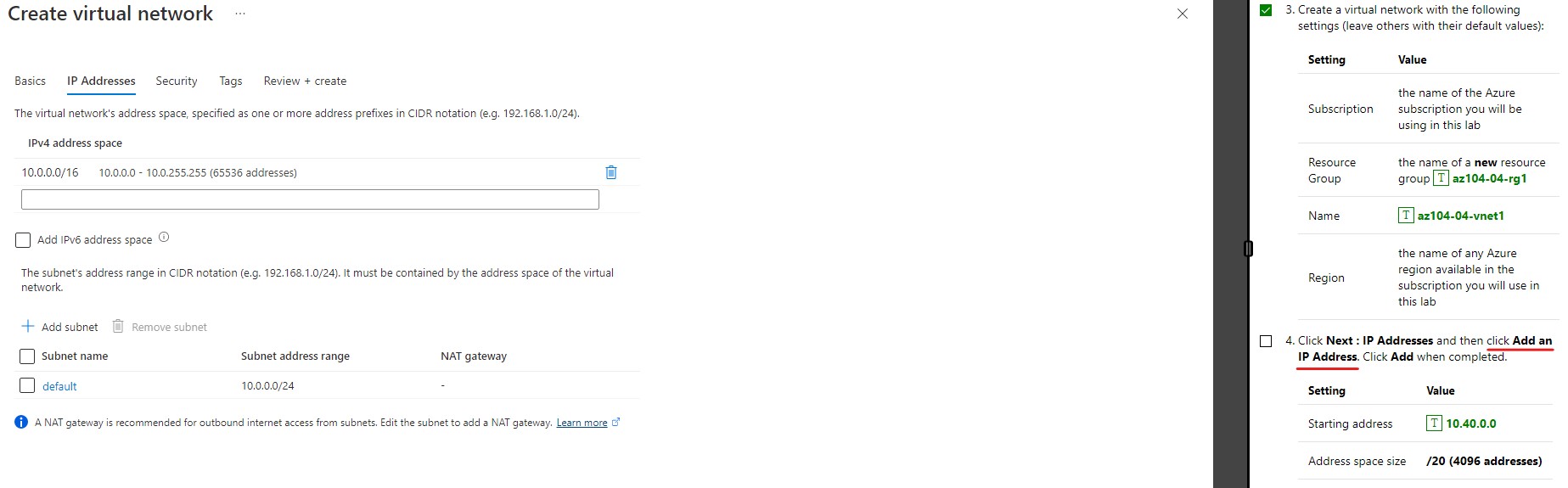 Wrong Instruction in lab · Issue #628 · MicrosoftLearning/AZ-104-MicrosoftAzureAdministrator ...