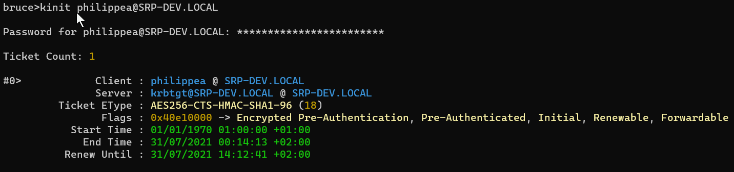I Can Connect With Bruce Using Kinit But I Cannot In A Net Core 31 Project Using Kerberosnet