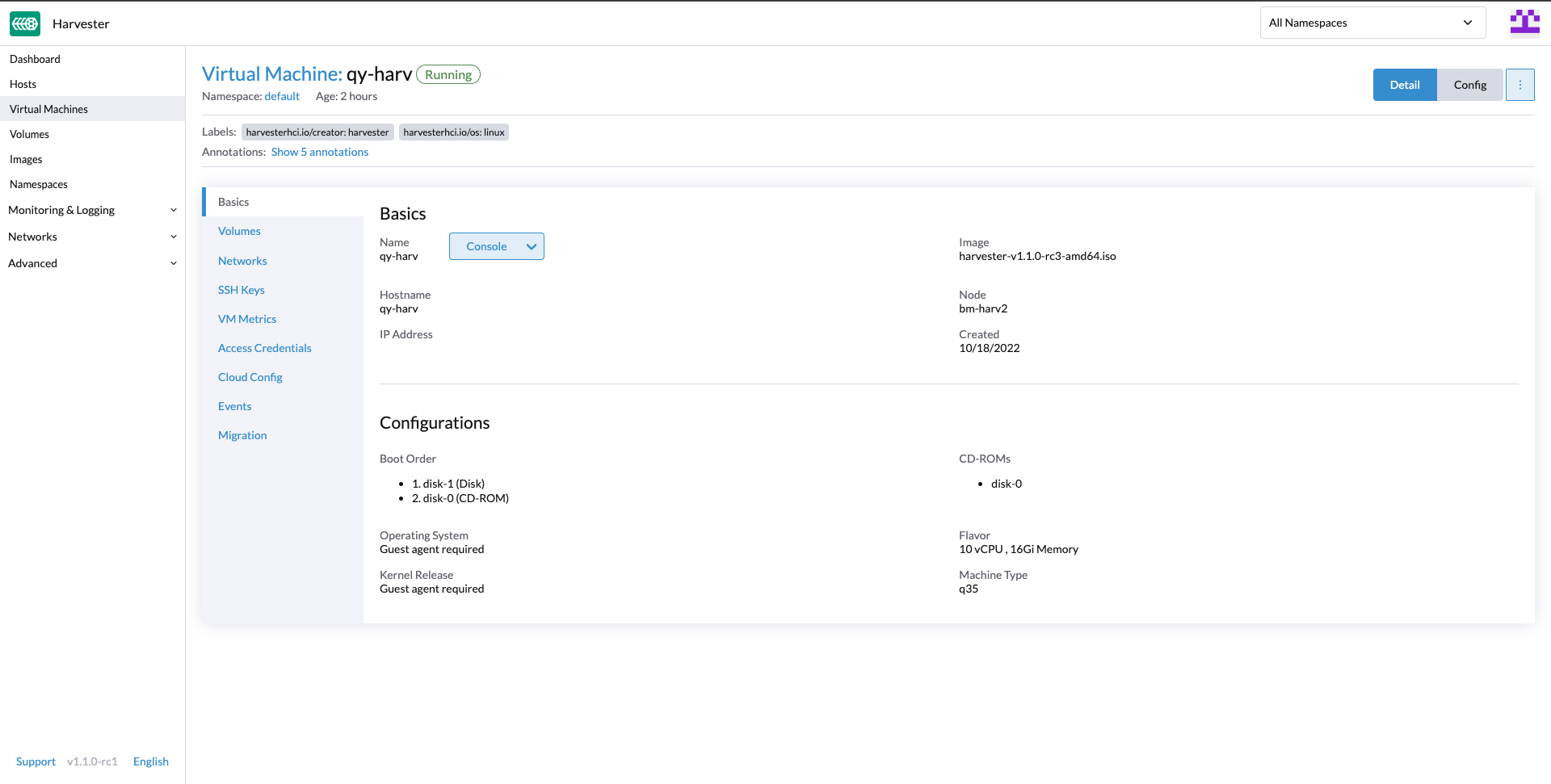 [BUG] VM OS and Kernel show "Guest agent required" but the "install guest agent" is checked ...