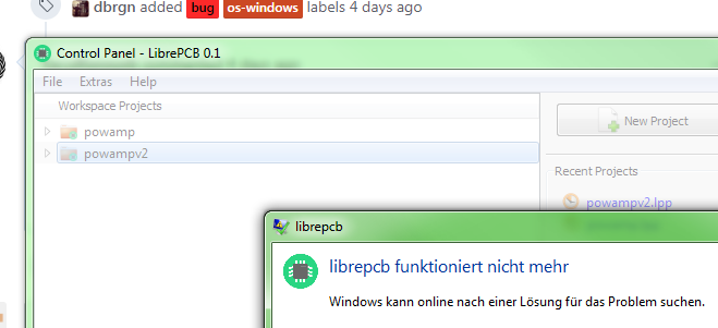 Control Panel: Right-click crashes the application · Issue #305 · LibrePCB/LibrePCB · GitHub