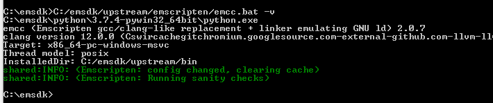 Failed To Fetch Compiler Version Information With Command Cemsdkupstreamemscriptenemcc