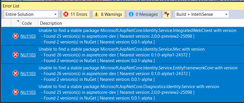 Missing Nuget Restore Error Messages In Vs Package Manager Output Window · Issue 5412 · Nuget